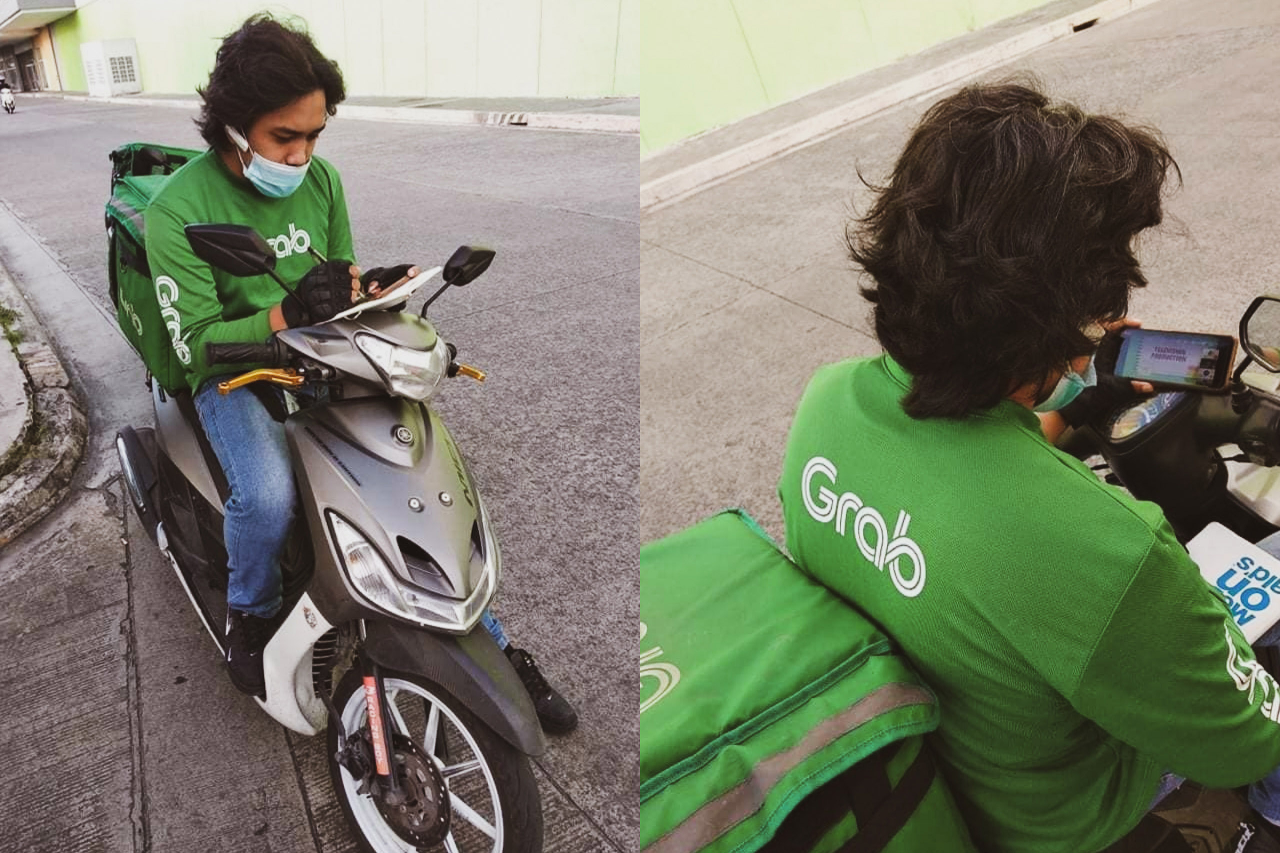 Delivery rider attends online class in between orders - Motorcycle News