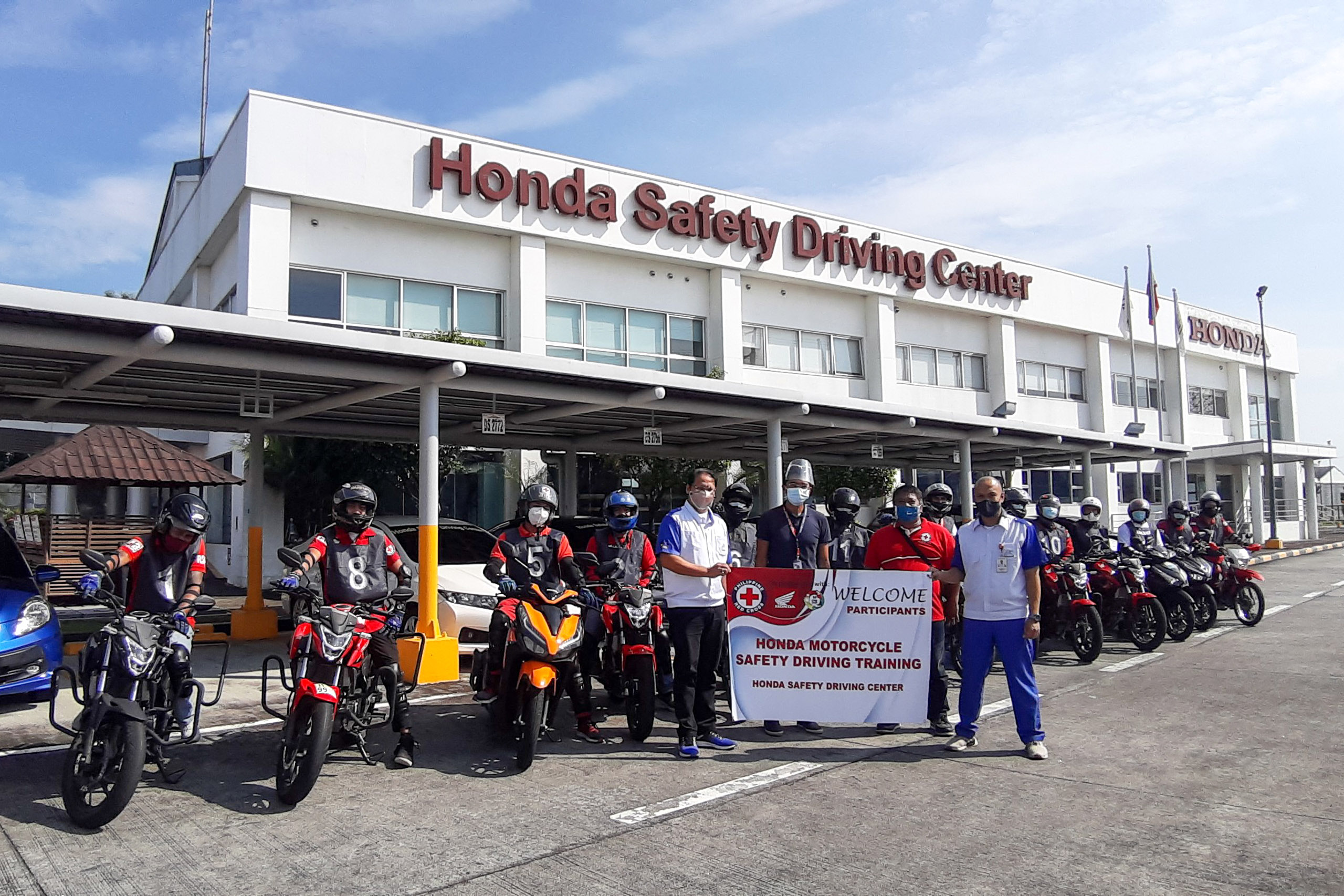 Philippine Red Cross riders training at Honda Safety Driving Center ...