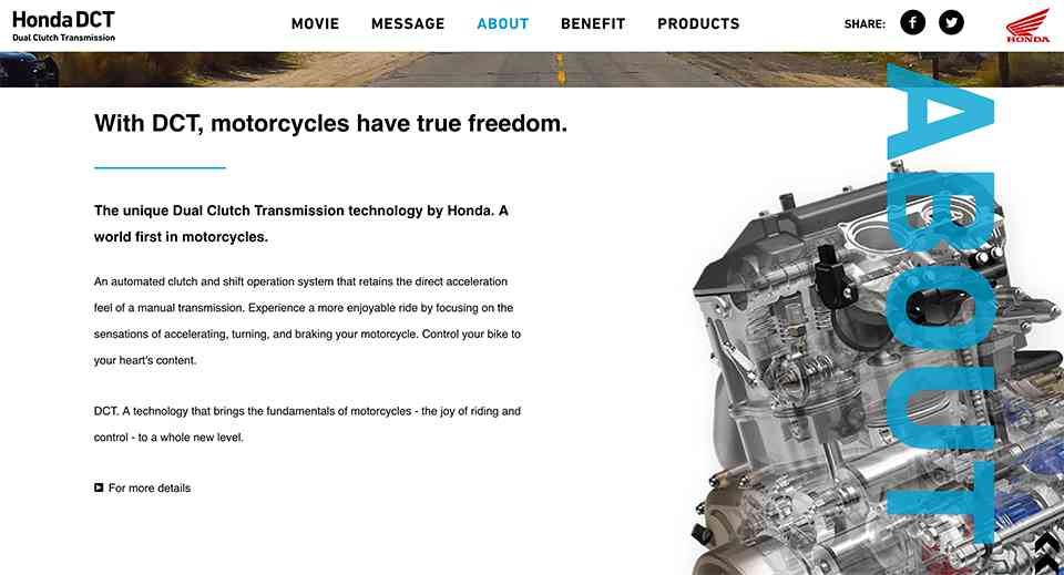Honda launches website for motorcycle DCT - Motorcycle News